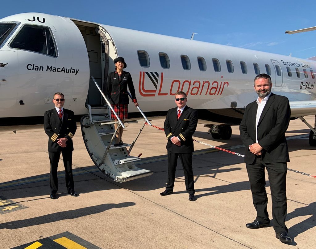 Captain-at-Loganair-Graham-Bowes-Cabin-Attendant-at-Loganair-Sara-Jayne ...