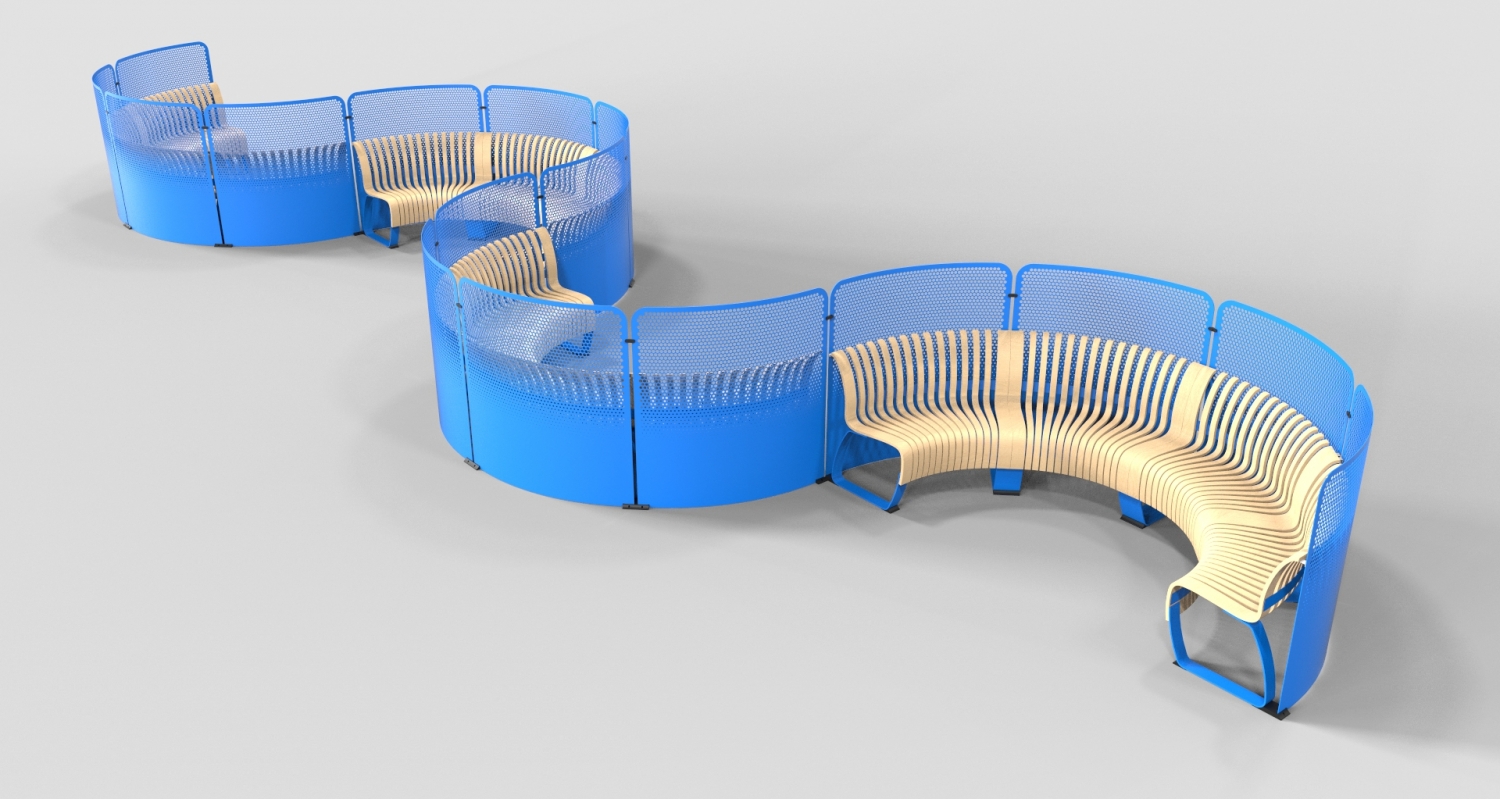 Green Furniture Concept Radius Divider Primary image 2 - Airport Suppliers