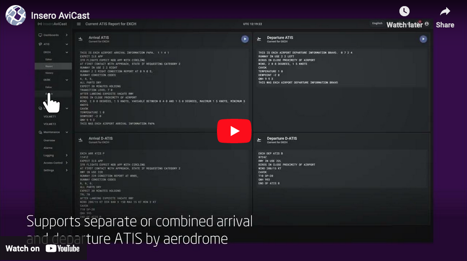 Insero AviCast Video Image 1 - Airport Suppliers